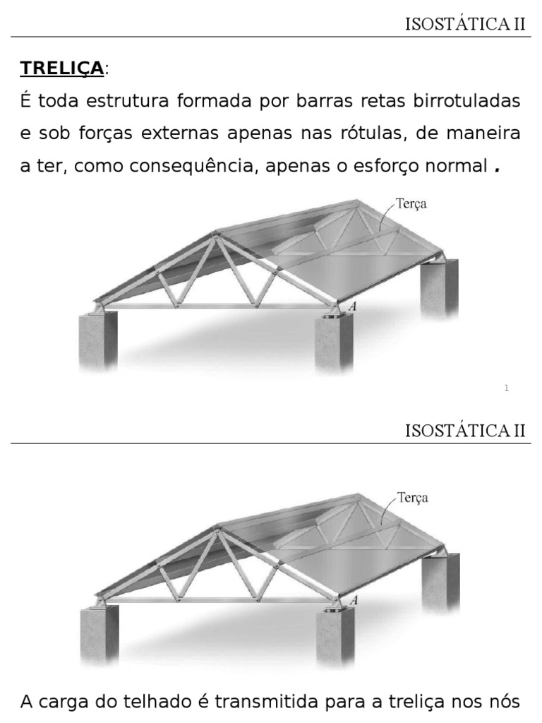 Isostática - Metodo Dos Nos | PDF | Treliça | Engenharia Estrutural