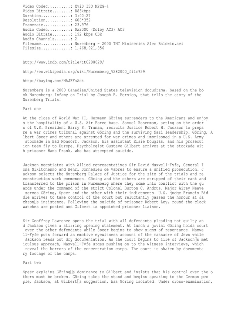 The Nuremberg Trials: Justice Robert H. Jackson Leads the Prosecution ...