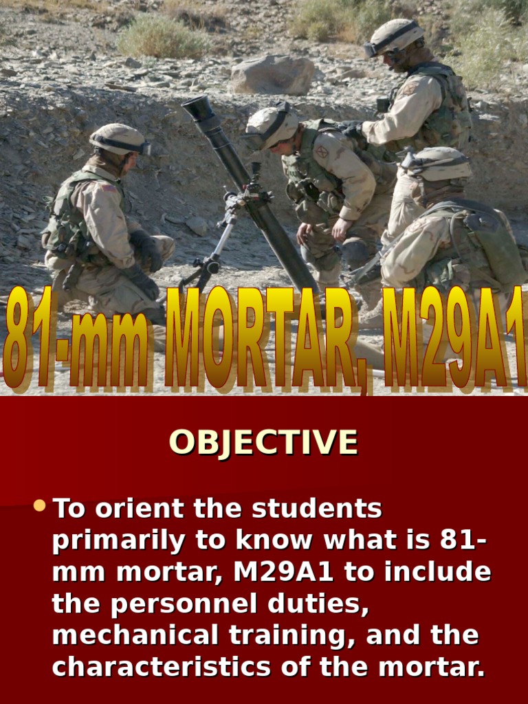 81 MM Mortar | PDF | Artillery | Mortar (Weapon)