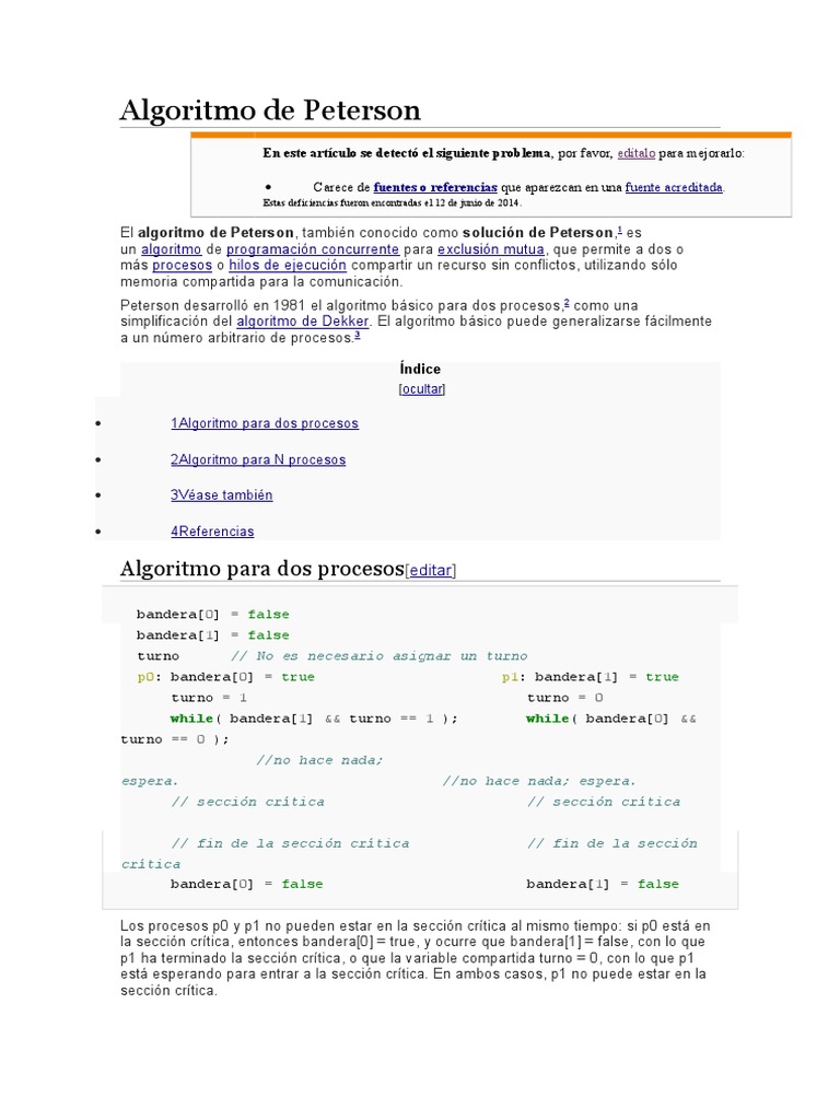 Algoritmo de Peterson | PDF | Matemáticas Aplicadas | Datos de computadora