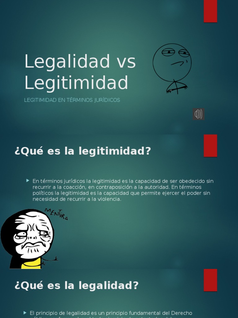 Legalidad y Legitimidad: Conceptos Clave | PDF | Gobierno ...