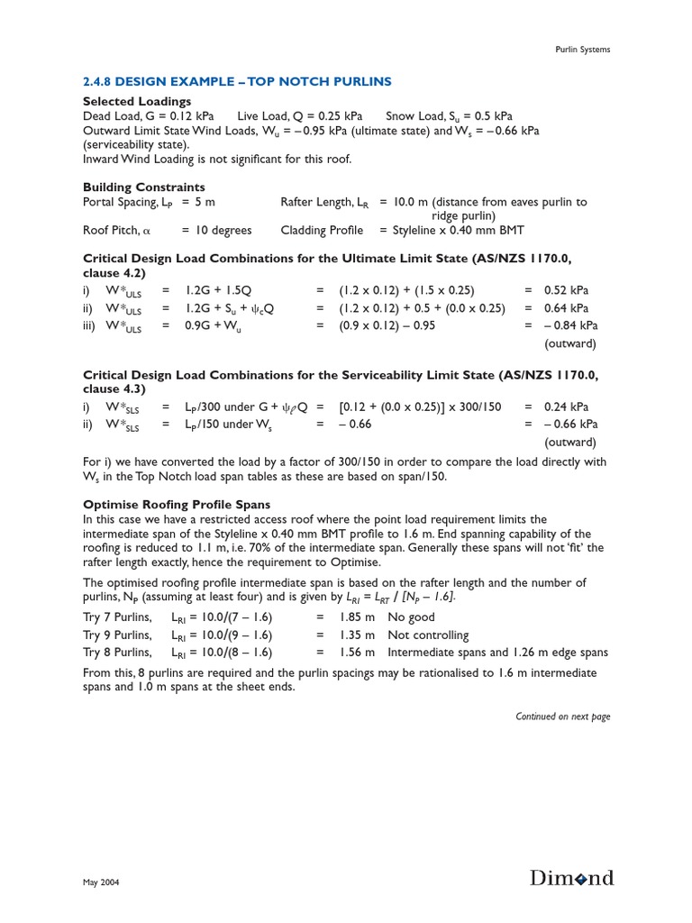 Purlin Design Examples | PDF | Engineering | Civil Engineering