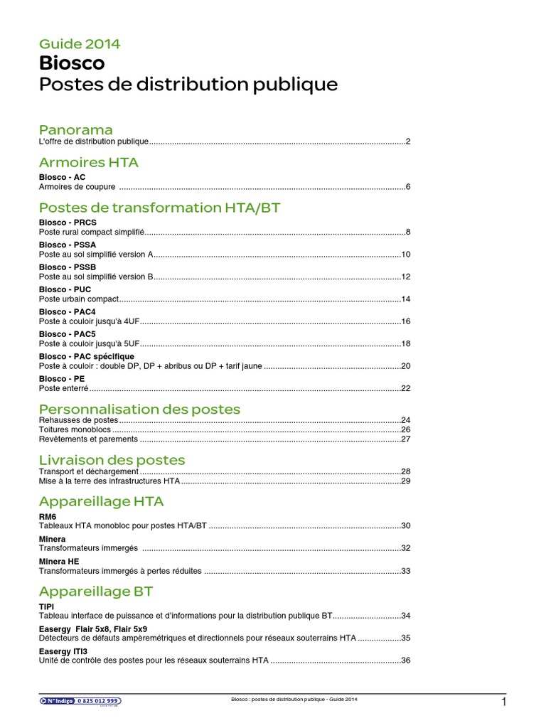 Guide Biosco Distribution Publique | PDF | Réseau électrique | Poste ...