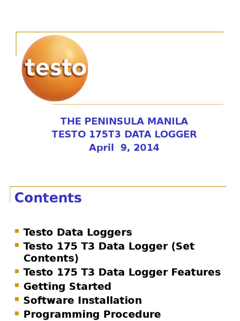 An In-Depth Guide to Programming and Using the Testo 175T3 Data Logger ...