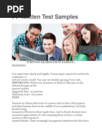 UN Written Assessment Test Samples | PDF | Evaluation | Business