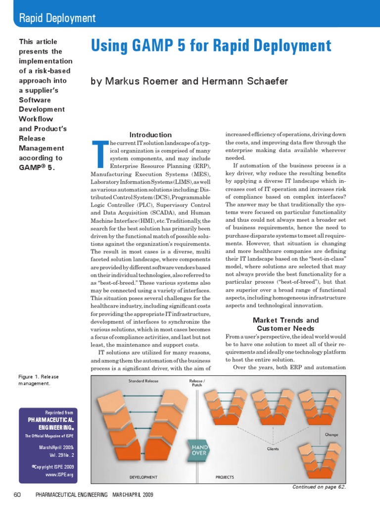 Using GAMP 5 for Rapid Deployment-09MA-Roemer | Software Development ...