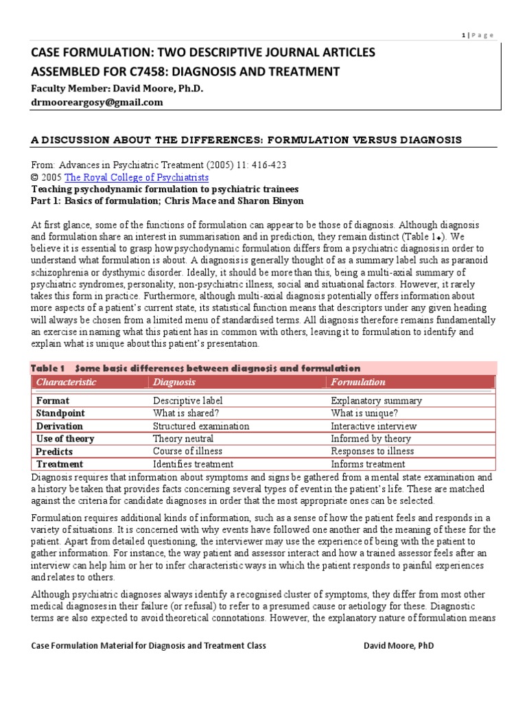 C7458. The Discussion and Structure of Psychological Assessment and ...