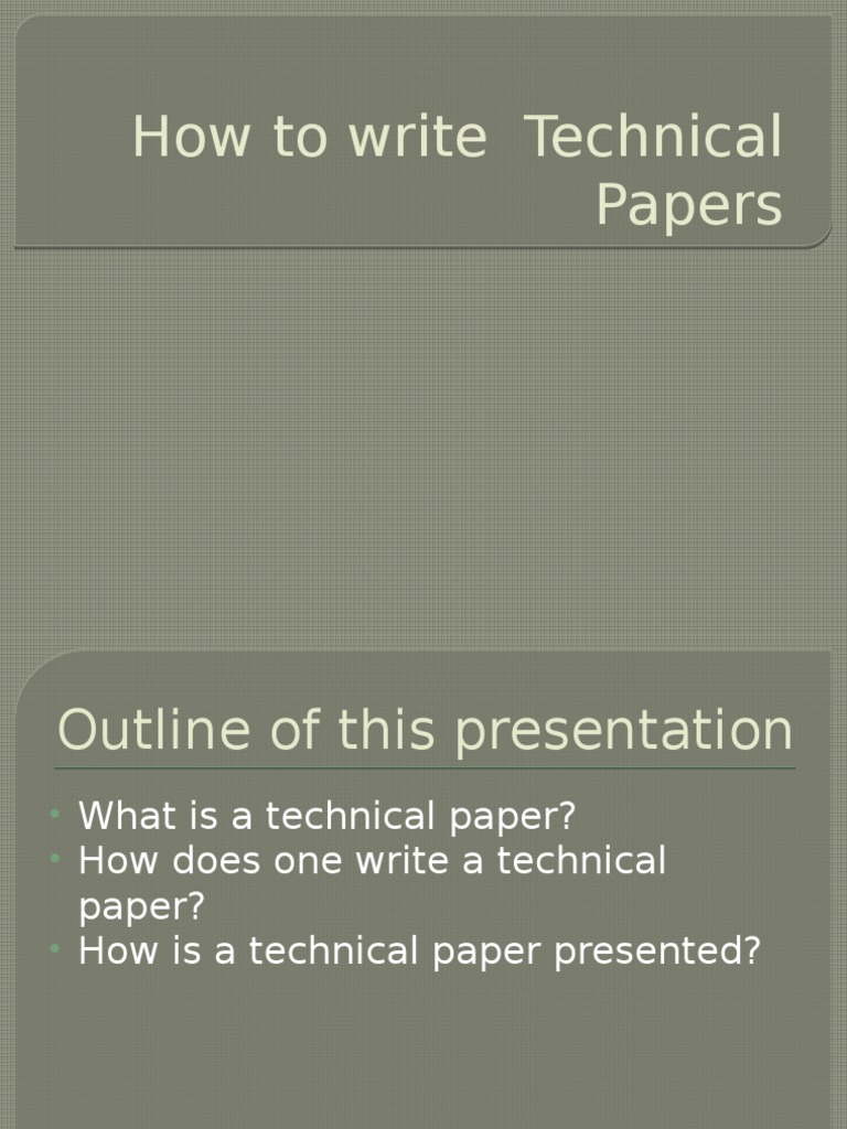 How To Write Technical Papers | PDF | Art