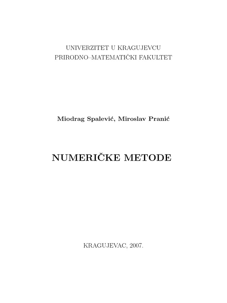Numericke Metode Mas | PDF