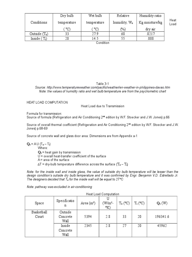 Chapter 3 HEat LOad | PDF | Air Conditioning | Ventilation (Architecture)