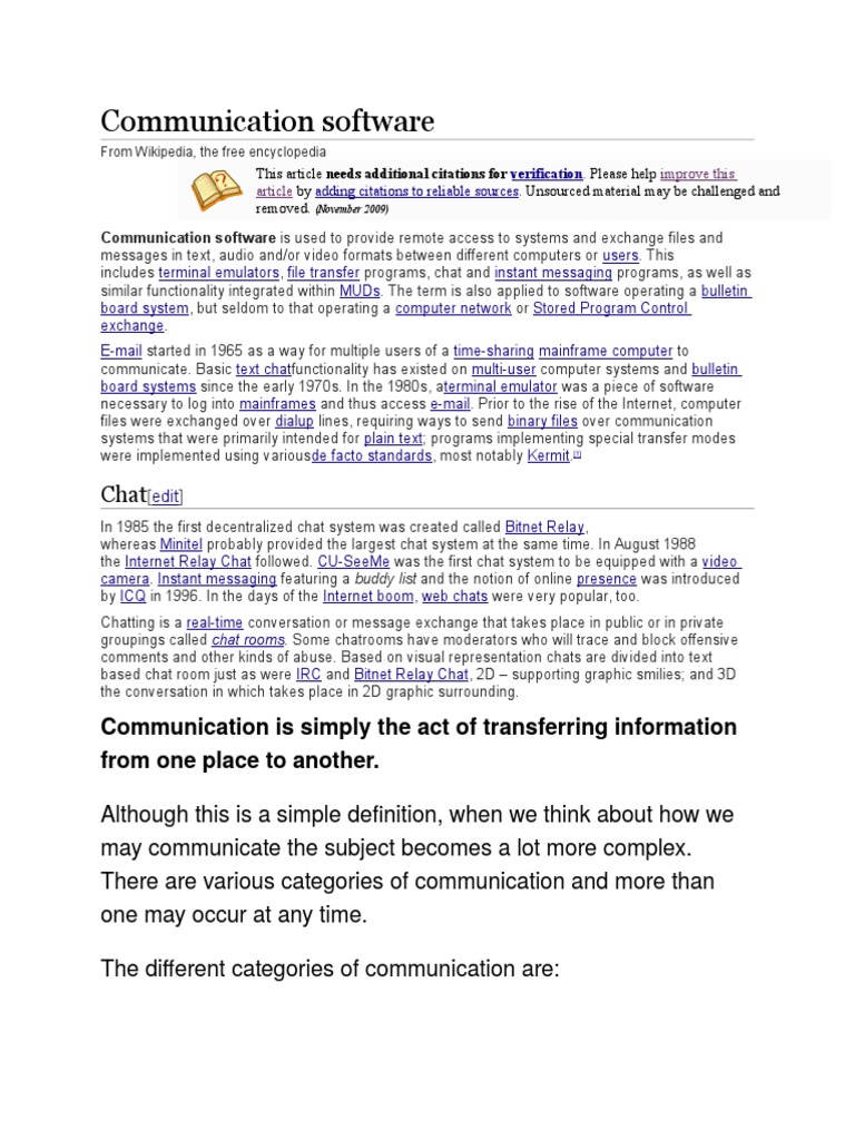 Communication Software | PDF | Communication | Digital Technology