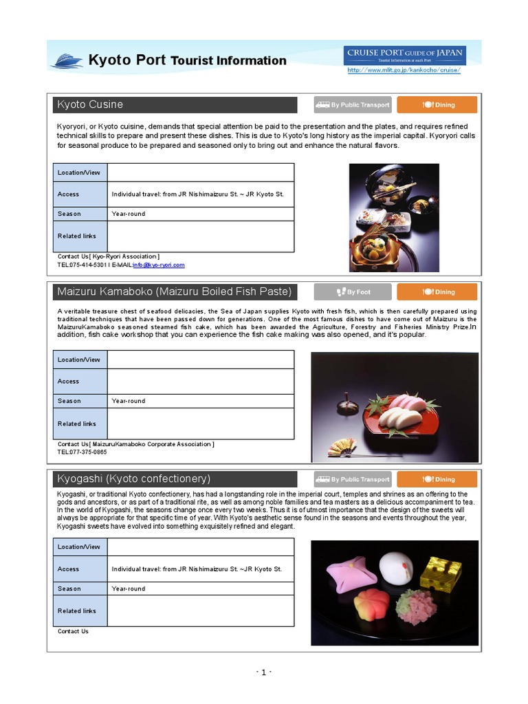 Kyoto Port: Tourist Information | PDF