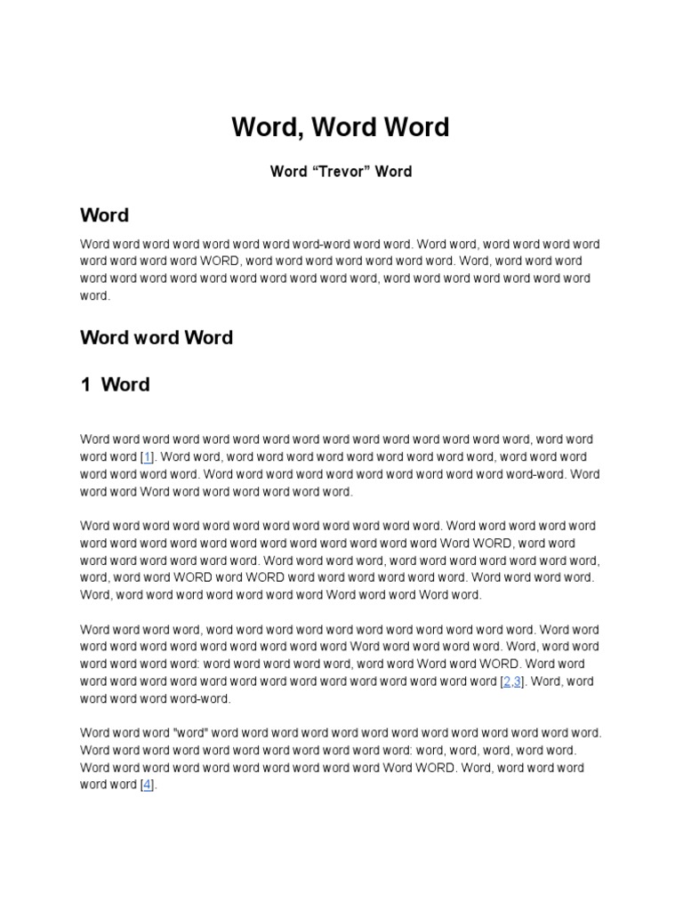 Word Word Word | PDF