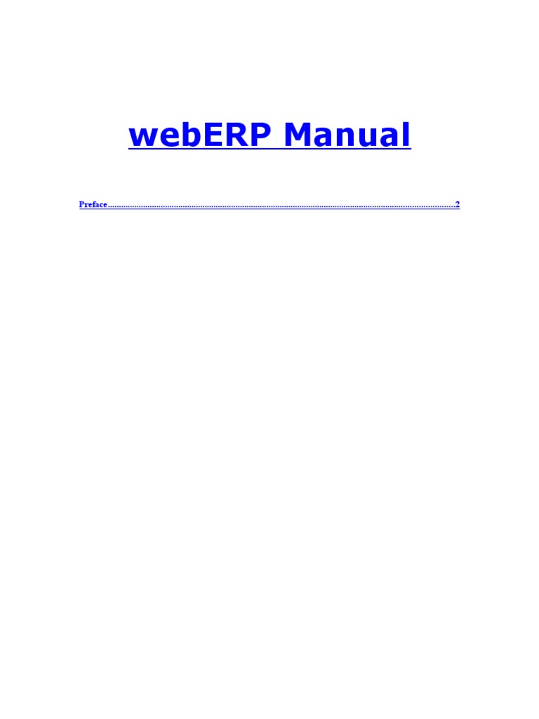 WebERP Manual Installation & Configuration | PDF | My Sql | World Wide Web