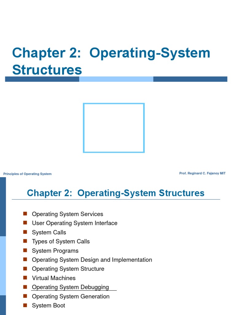 Chapter 2: Operating-System Structures: Prof. Reginard C. Fajanoy MIT ...
