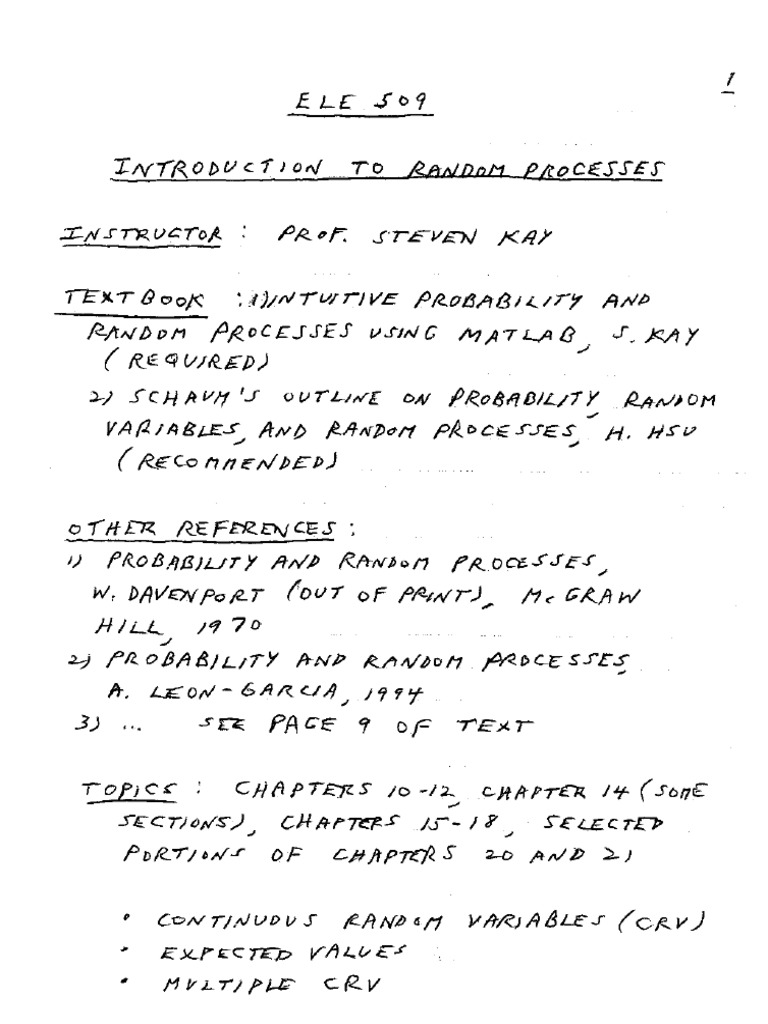 1-Estimation Theory Lecture Notes | PDF