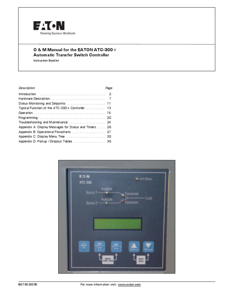Eaton Atc 300 | PDF | Relay | Switch