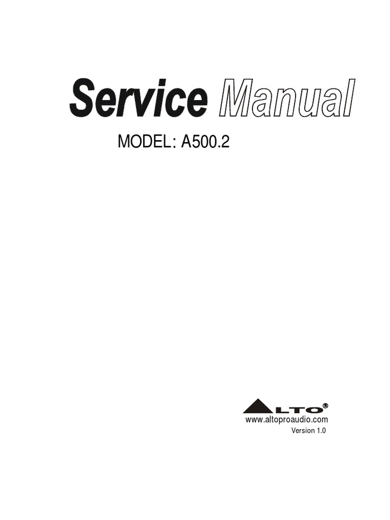 A500.2 Amplifier Service Manual | PDF | Computers