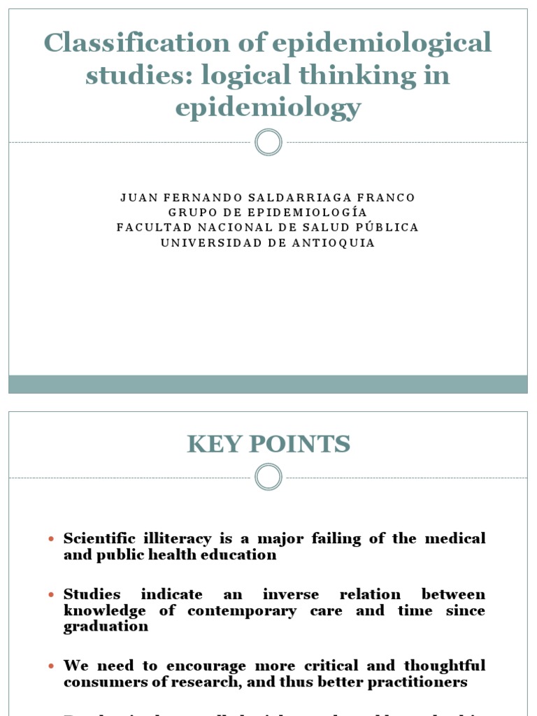 Classification Epidemiological Studies PDF | PDF | Epidemiology | Science