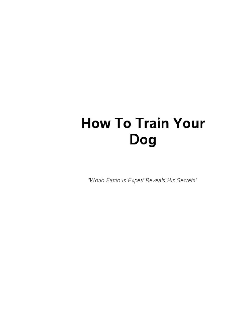 Howtotrainyourdog | PDF | Dog Training | Dogs