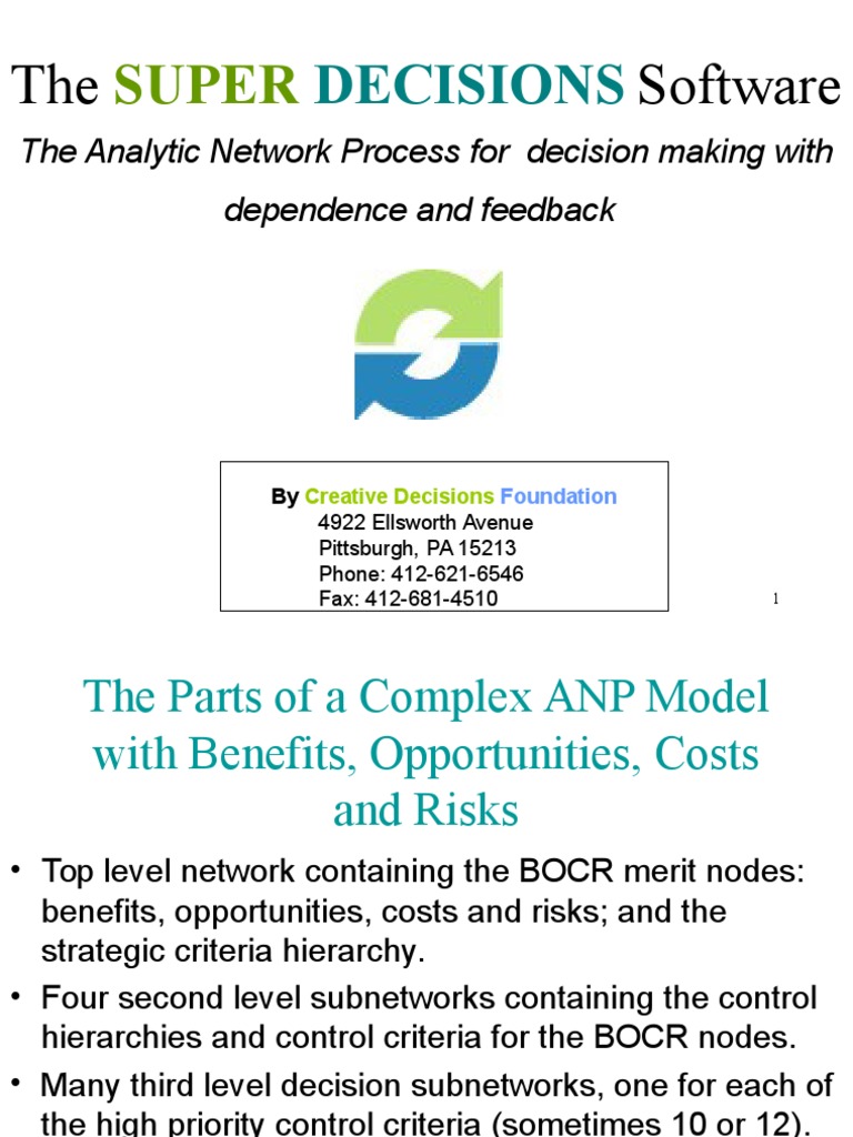 Tutorial 6 ANP Complex BOCR Model | PDF | Applied Mathematics ...