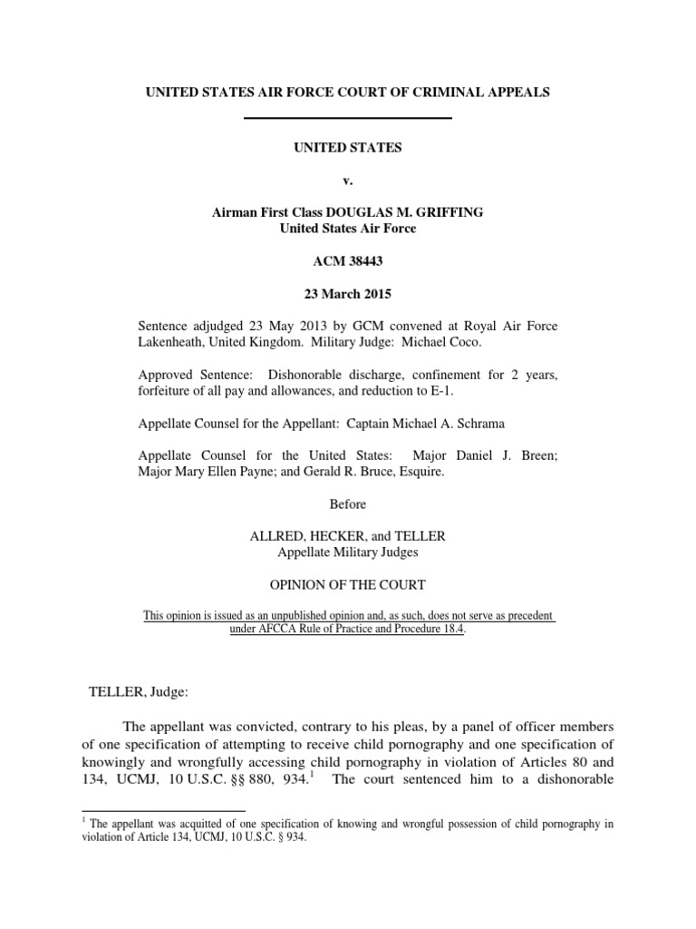 United States Air Force Court of Criminal Appeals | PDF | Search And ...