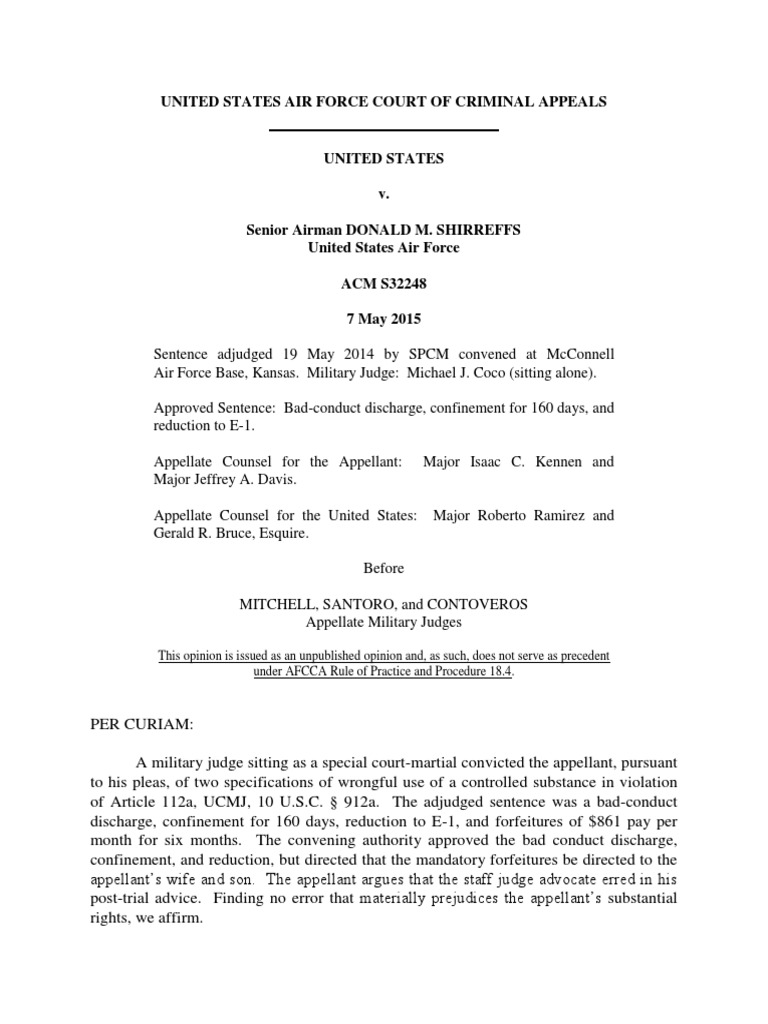 United States Air Force Court of Criminal Appeals | PDF | United States ...