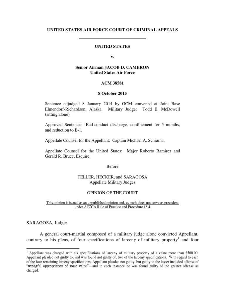 United States Air Force Court of Criminal Appeals | PDF | United States ...