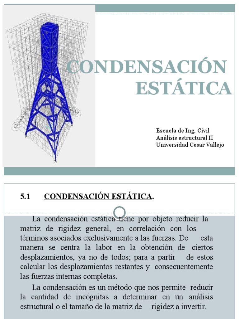 7. Condensación Estática de Estructuras | Física Aplicada e ...