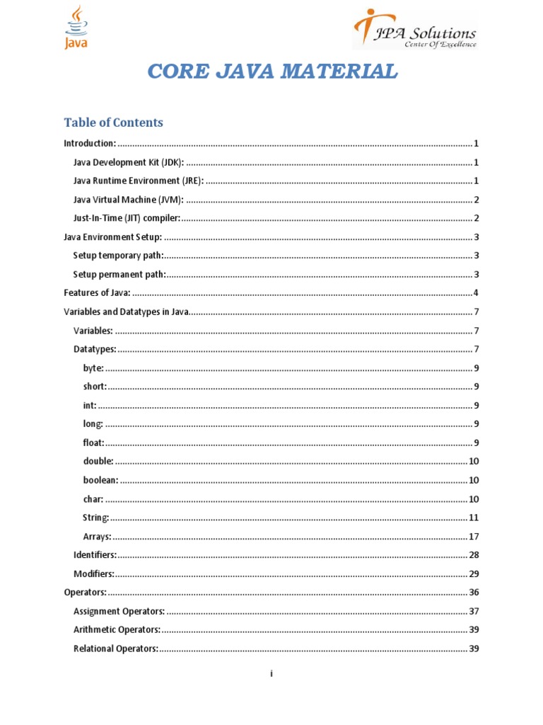 Core Java | PDF | Java Virtual Machine | Java (Programming Language)