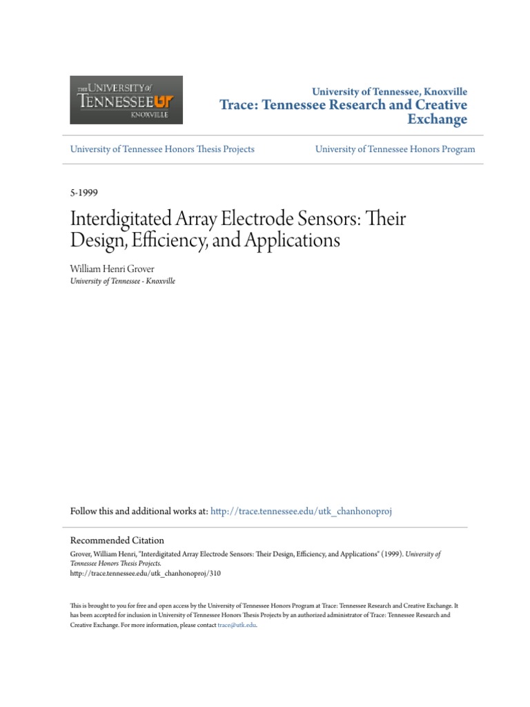 Interdigitated Array Electrode Sensors - Their Design Efficiency PDF ...