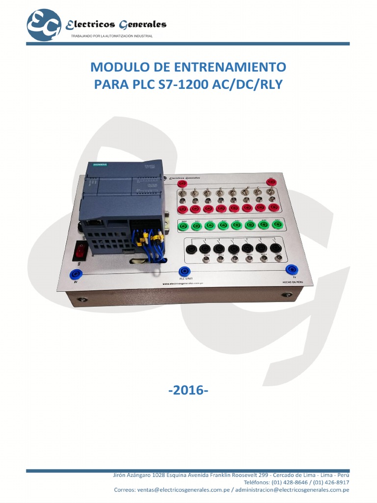 Modulo de Entrenamiento PLC | Relé | Controlador lógico programable