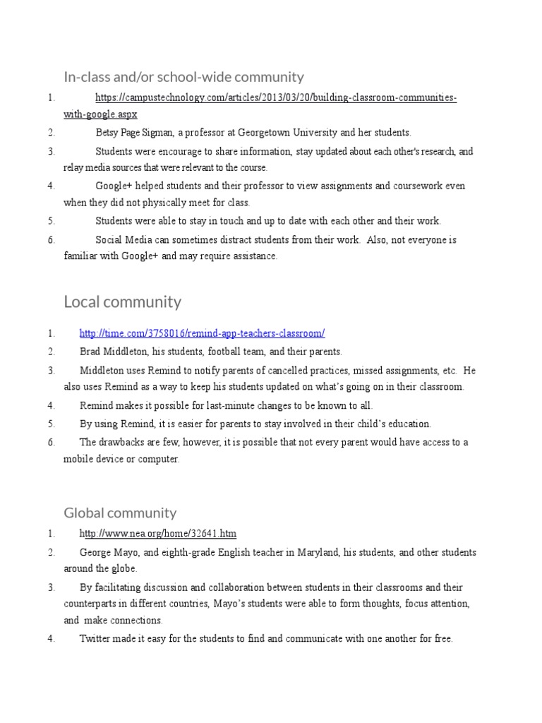 Building Classroom Communities Online | PDF
