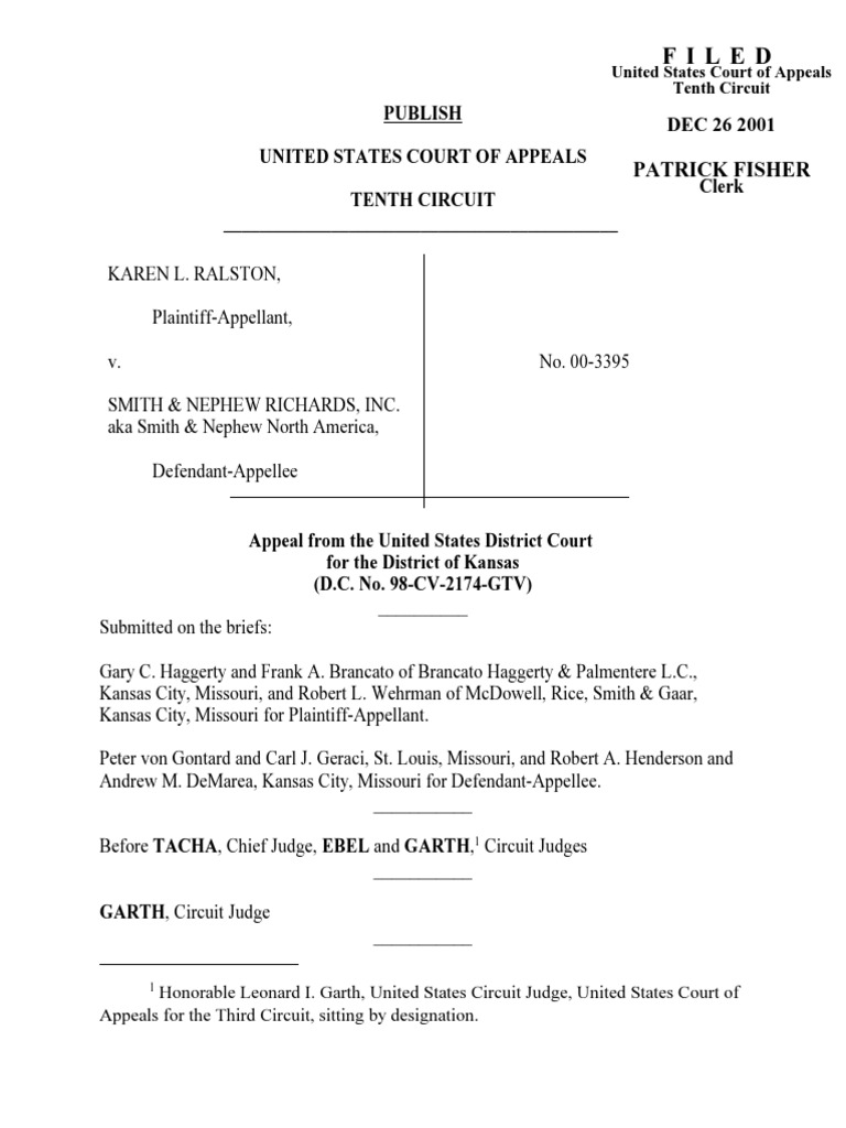 Filed: Patrick Fisher | PDF | Daubert Standard | Summary Judgment