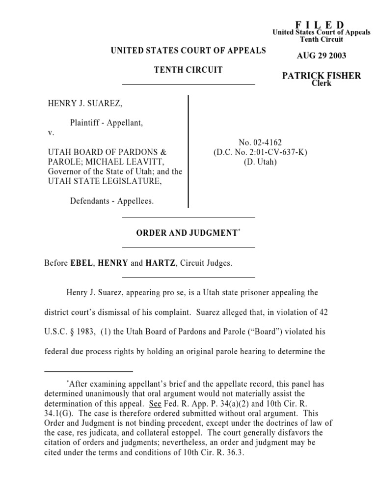 Filed: Patrick Fisher | PDF | Pardon | Due Process Clause