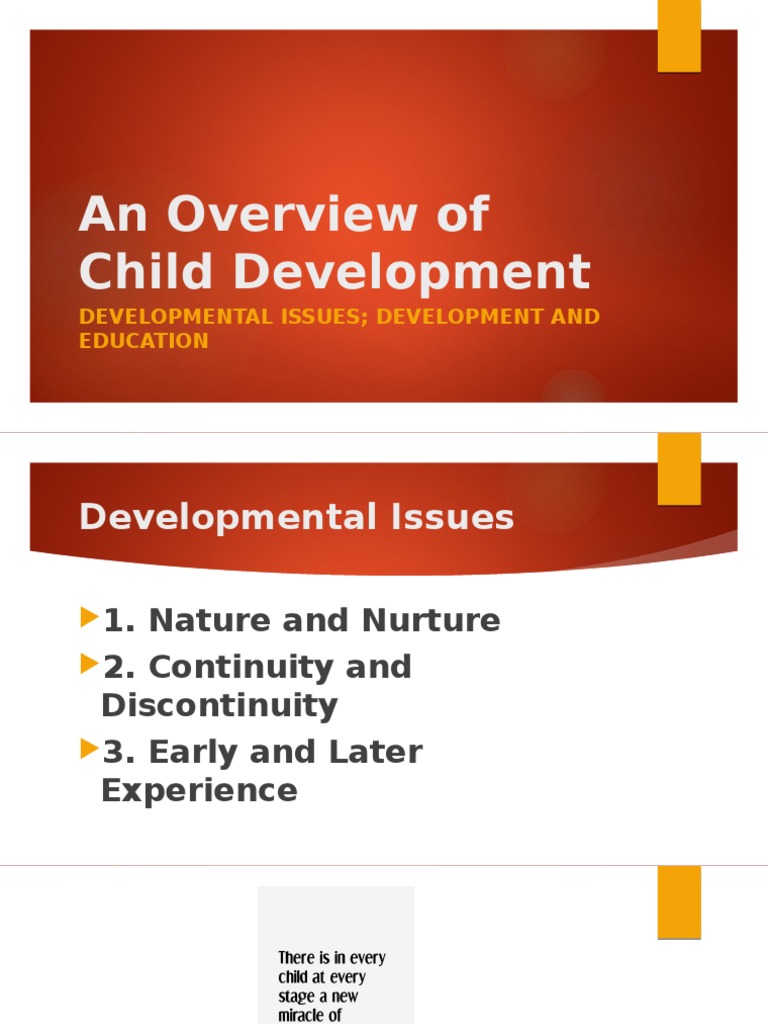 An Overview of Child Development | PDF