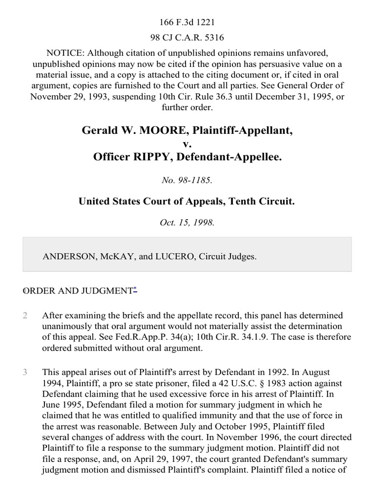 Appeal of Rule 60(b) Denial in 1983 Case | PDF | Summary Judgment ...