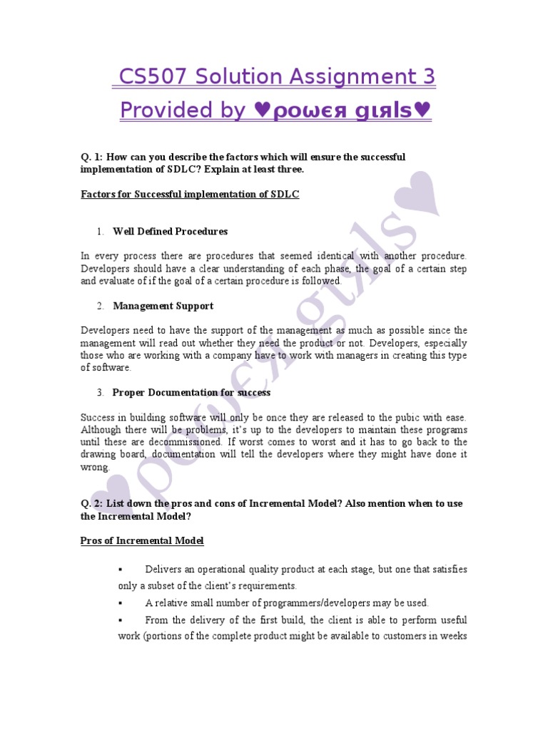 CS507 Solution Assignment 3 | PDF | Software Engineering | Computing