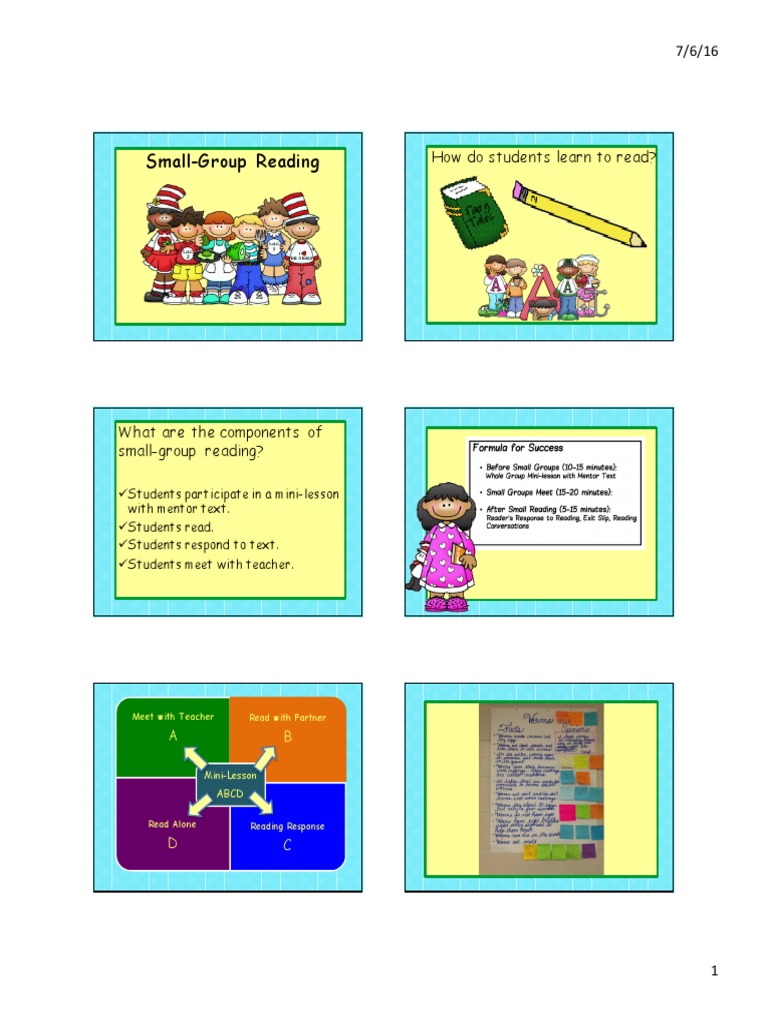 Small-Group Reading Handout | PDF | Sharing | Cognition