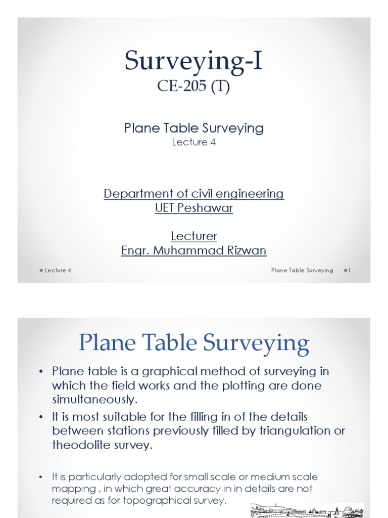 4 Plane Table Surveying | PDF | Teaching Methods & Materials
