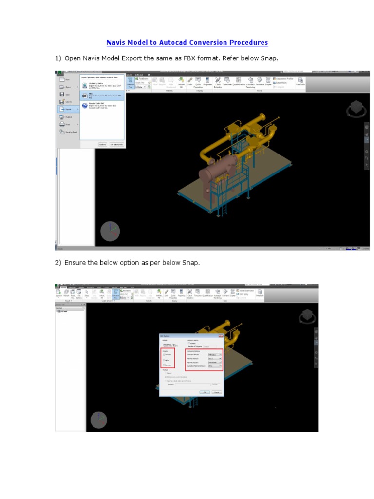 Navisworks to AutoCAD Conversion Guide | PDF