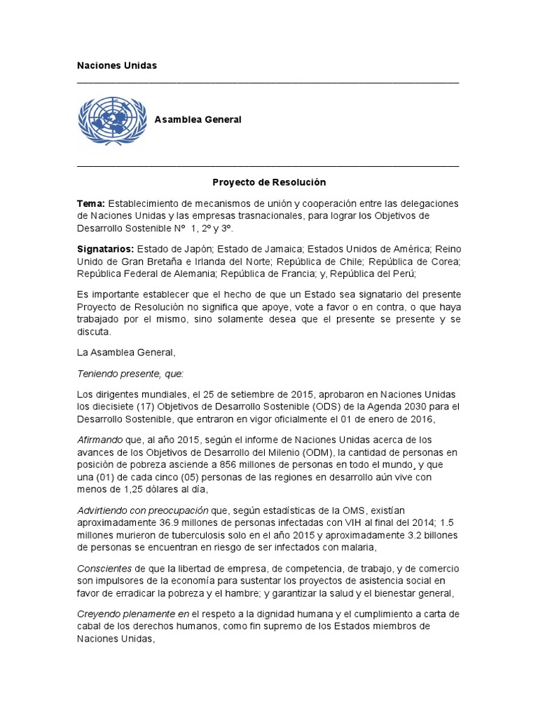 DER - INTER.PÚB - Proyecto de Resolución - MUN 2016 | PDF | Pobreza ... DER - INTER.PÚB - Proyecto de Resolución - MUN 2016 | PDF | Pobreza ...