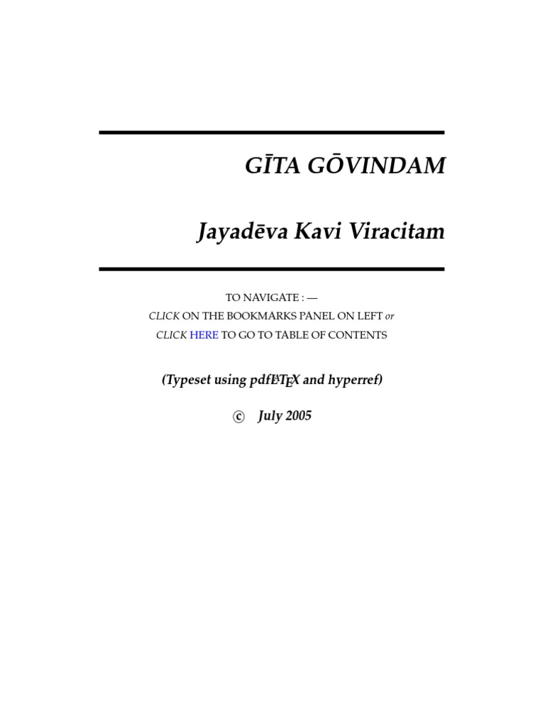 Jayadeva Ashtapadi (Gita Govinda) | PDF | Wellness