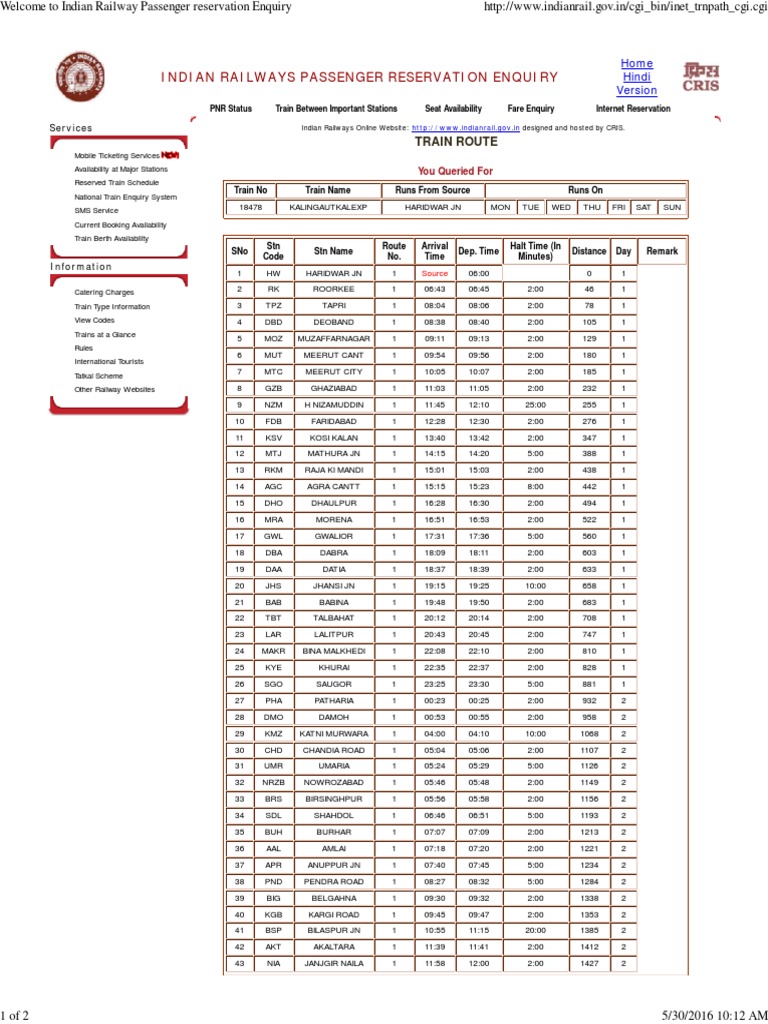Welcome to Indian Railway Passenger reservation Enquiry.pdf | Rail ...