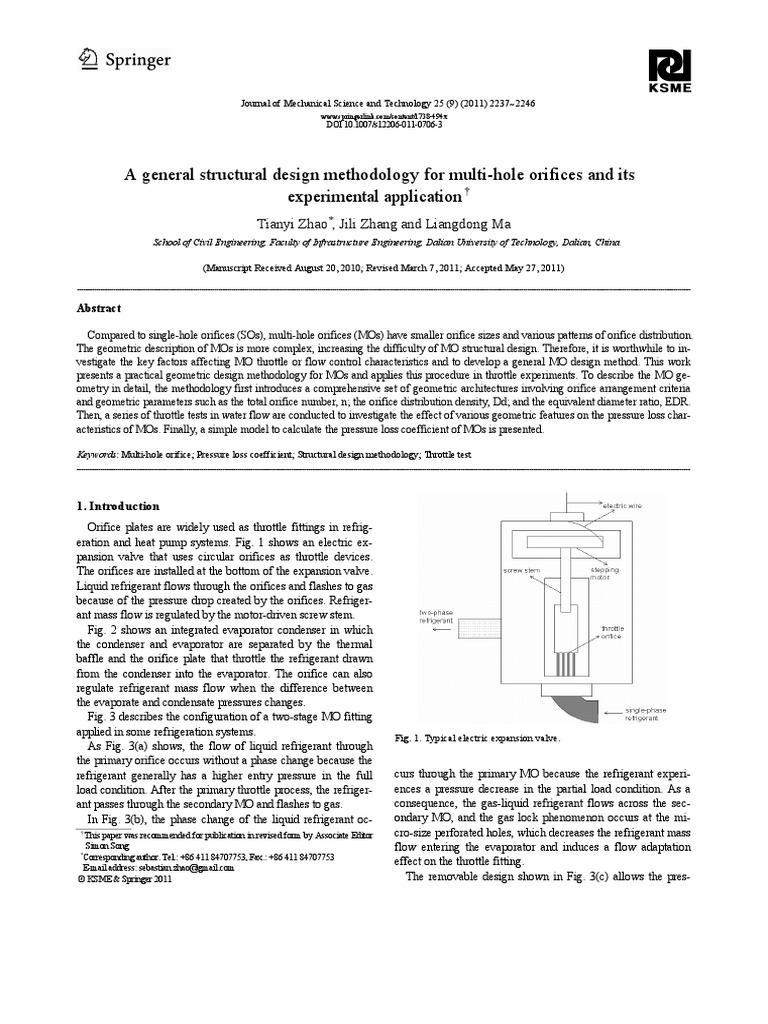 Multi Hole Design | PDF | Flow Measurement | Mechanics