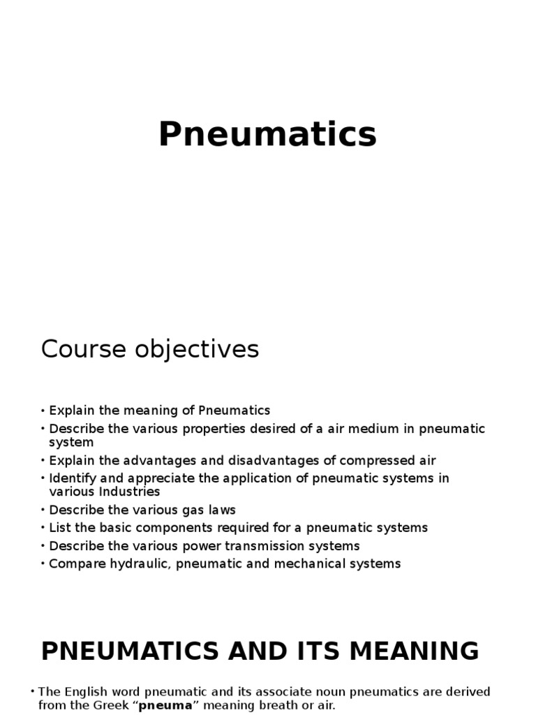 Pneumatics | Download Free PDF | Pneumatics | Gases
