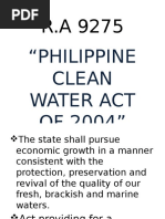 RA 9275 Clean Water Act With Examples | PDF