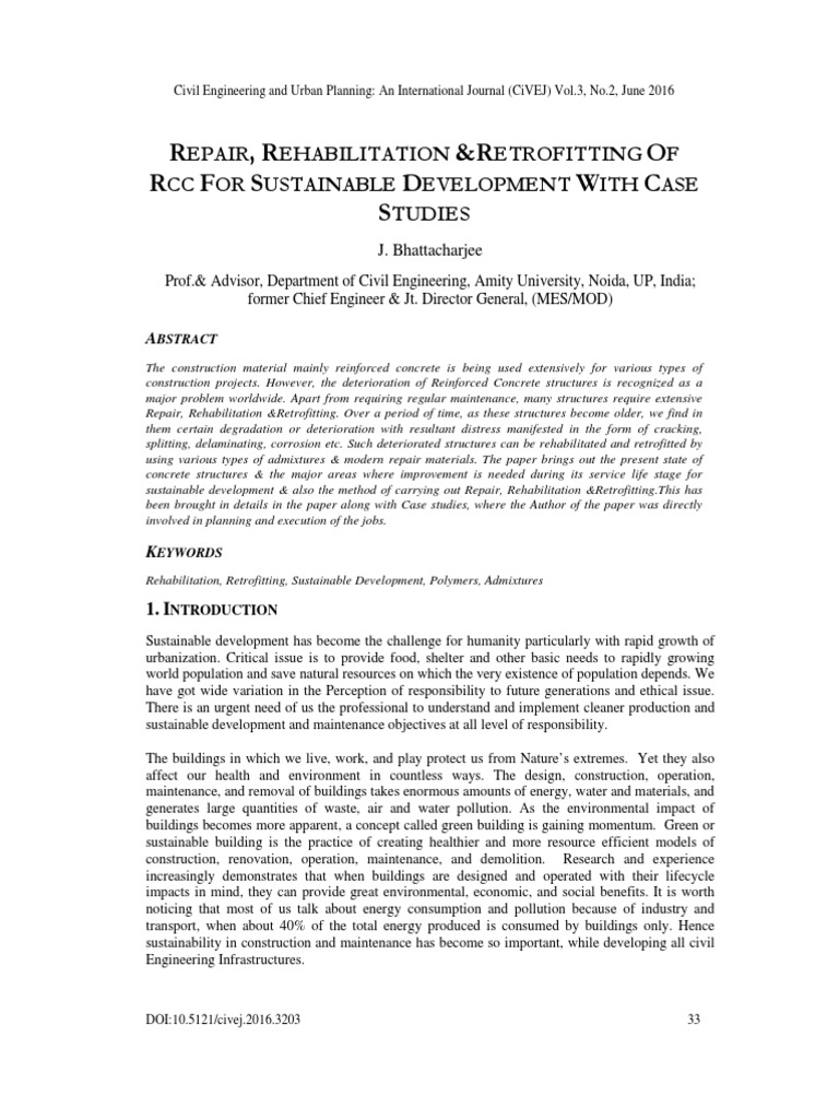 Repair, Rehabilitation &retrofitting of RCC For Sustainable Development ...