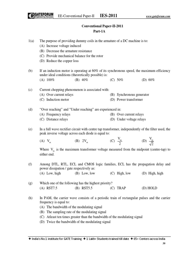 Conventional Paper-II-2011 Part-1A | PDF | Frequency Modulation ...