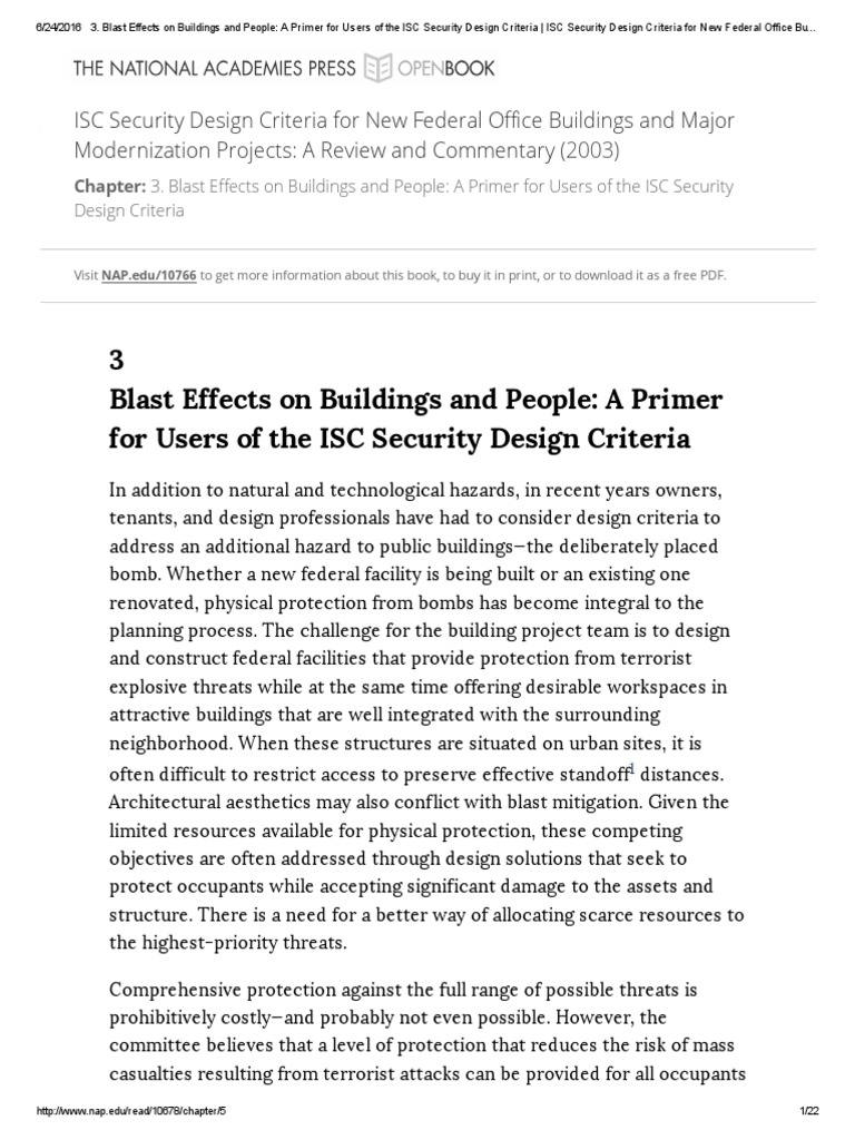 3 Blast Effects On Buildings and People: A Primer For Users of The ISC ...